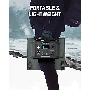 Energizer Portable Power Station 626 Watt-Hours with POWERWIN 110W Solar Panel for Outdoors Camping and Emergency Use, Solar Generator with 600-Watt (Peak 1000W) AC Outlet, 60-Watt PD Fast Charging