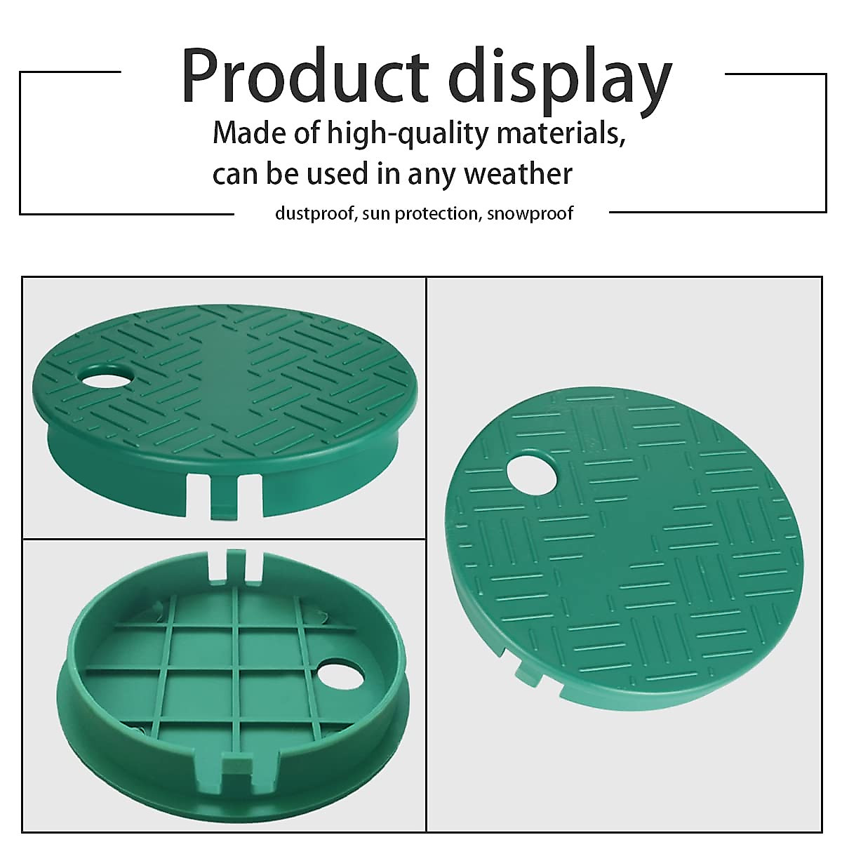 DVECUE Sprinkler Valve Box Cover Irrigation Circular Valve Box Cover Lid 6 Inch 2 Pieces for Sprinkler Irrigation System