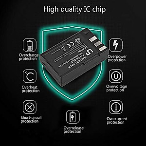 EN-EL9 EN EL9a Battery Pack, LP 2-Pack Rechargeable Li-Ion Battery Set, Replacement Battery Compatible with Nikon D40, D40X, D60, D3000, D5000 Cameras