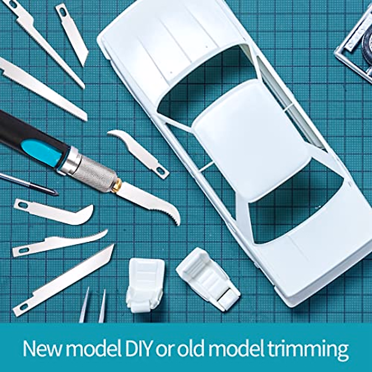 Prozwee Model Craft Hand Saw Kit(with 14PCS Saw Blades),Modeling Knife Hacksaw Tool,DIY Mini Razor Saw Kit for Handcrafted, DIY models and Other Fine Cutting