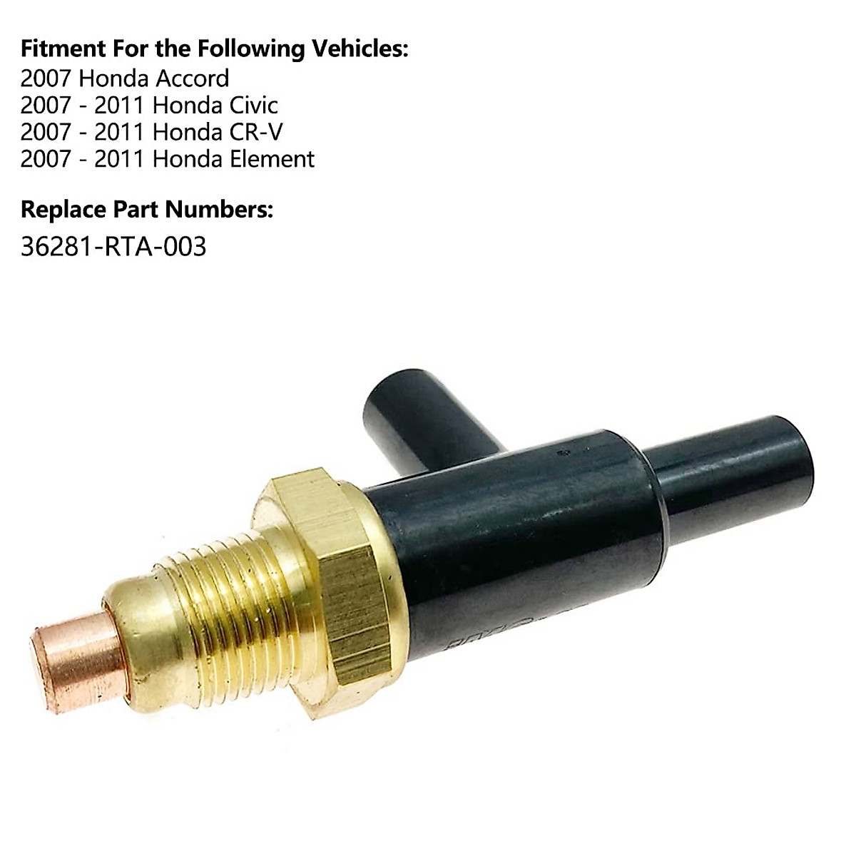 Fuel Injector Air Assist Control Solenoid Valve for Honda Accord Civic CR-V Element Replace 36281-RTA-003