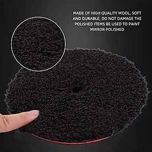 SPTA Microfiber Polishing Pad, 2Pcs 6Inch 150mm Microfiber Pads Microfiber Cutting Disc Microfiber Finishing Disc with Hook & Loop Backing for Car Buffer Polisher Cutting Buffing Waxing and Polishing