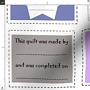 Spoonflower Fabric - Quilt Label Out Sewing Printed on Petal Signature Cotton Fabric Fat Quarter - Sewing Quilting Apparel Crafts Decor