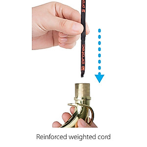 Protec 3-in-1 Body, Neck, and Mouthpiece Microfiber Cleaning Swab for Alto Sax and Soprano Saxophone (A127)