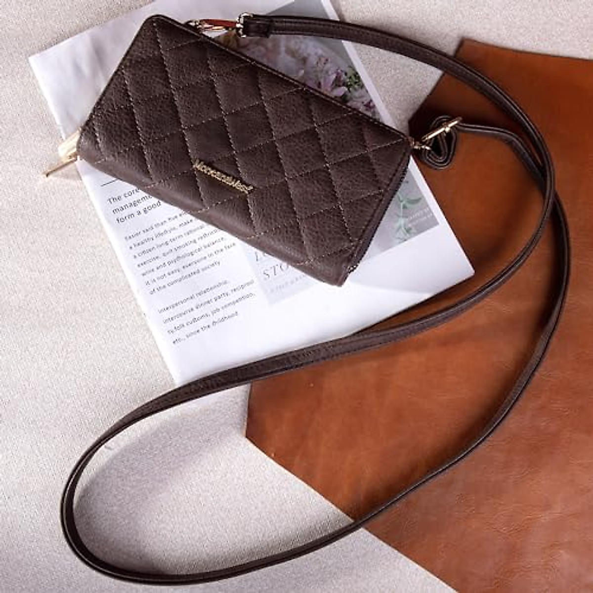 Montana West Crossbody Wallet for Women Dual Zipper Compartment Wristlet Purse Clutch Shoulder Bag MWC-209CF