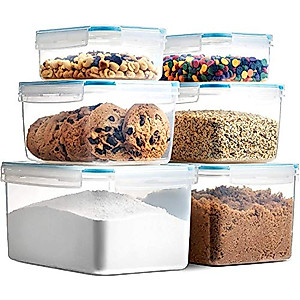 Komax Biokips Airtight Food Storage Containers With Lids | Set of 6 Kitchen Pantry Organization and Storage Containers | BPA-free Sugar, Flour, Dry Food Containers