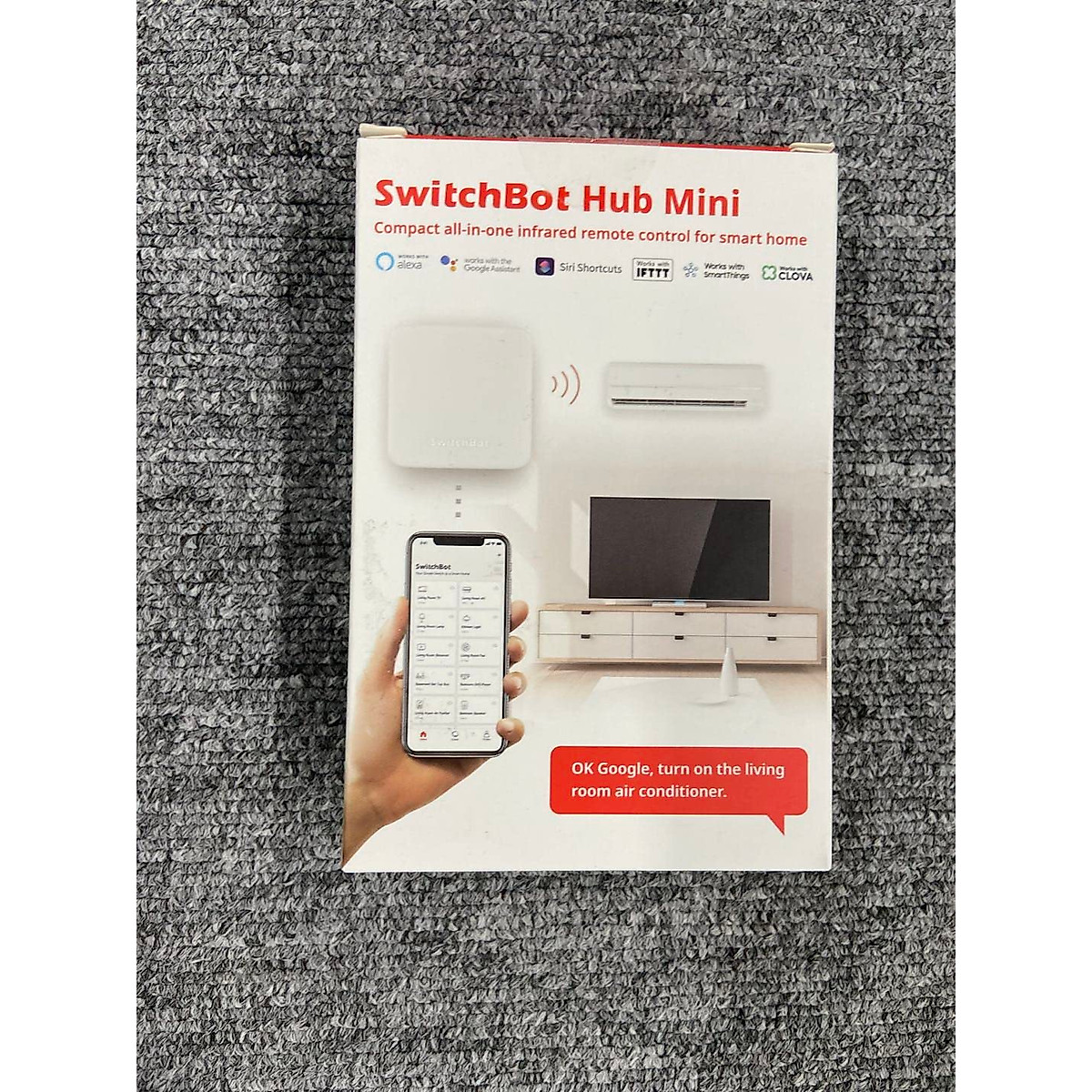 SwitchBot Hub Mini Smart Remote - IR Blaster, Link SwitchBot to Wi-Fi (Support 2.4GHz), Control TV, Air Conditioner, Compatible with Alexa, Google Home, IFTTT