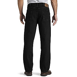 Wrangler mens Trail Trekker Relaxed Fit Jeans, Overdyed Black, 34W x 30L US