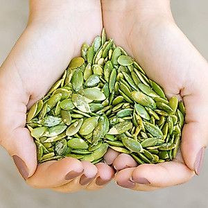 Oh! Nuts Roasted Unsalted Pumpkin Seeds -2lb | No Shell Pepitas Great for Healthy Snacking or Smoothie & Salad Toppings-32oz in Resealable Bulk Bag