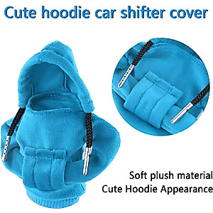 Jorlzeut 2023 New Car Gear Shift Cover Hoodie Car Gear Shift Cover, Mini Hoodie for Car Shifter, Car Gear Shift Knob Hoodie, Hoodie Shift Knob Cove（2PCS ）