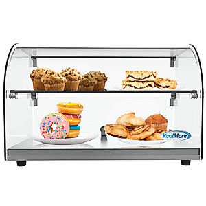 KoolMore - DC-2C 22" Commercial Countertop Bakery Display Case with Front Curved Glass and Rear Door - 1.5 cu. ft.