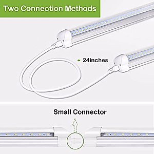 hykolity 4FT LED Shop Light, V Shape Integrated T8 LED Tube Light, 5200LM, 40W, 6500K Super Bright White,high Output Linkable Shop Lights W/Built-in ON/Off Switch for Warehouse, ETL, 10 Pack