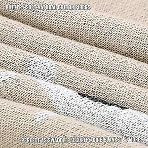 Unisex Cozy Receiving Swaddle Cuddle Stroller Crib Stroller 100% Fine Loomed Cotton Blanket - Quilt Blanket for Newborns, Infants Toddler, Boys and Girls (Llama - Cream)