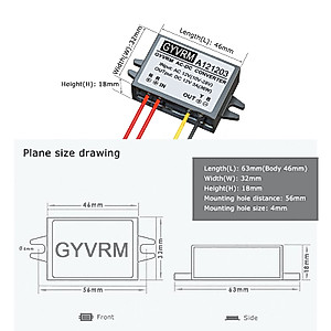 Step Down Converter Power Converter Waterproof Step Down Volt Converter AC 10-28V to DC 12V Converter AC-DC Step Down Power Module(3A)