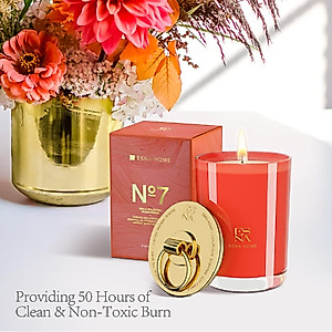 ESNA HOME Luxury Highly Scented Soy Candle | Natural Lavender Essential Oils Aromatherapy Candles for Relaxation | Unique Gifts for Women | Living Room Decor | 8.8oz 50 Hours Long Lasting Clean Burn