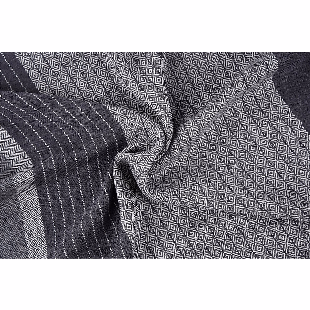 Runtlly Men's Winter Cashmere Scarf Stripes Warm Soft Scarves with Tassel Luxurious Winter Scarf For Men Women(Gary)