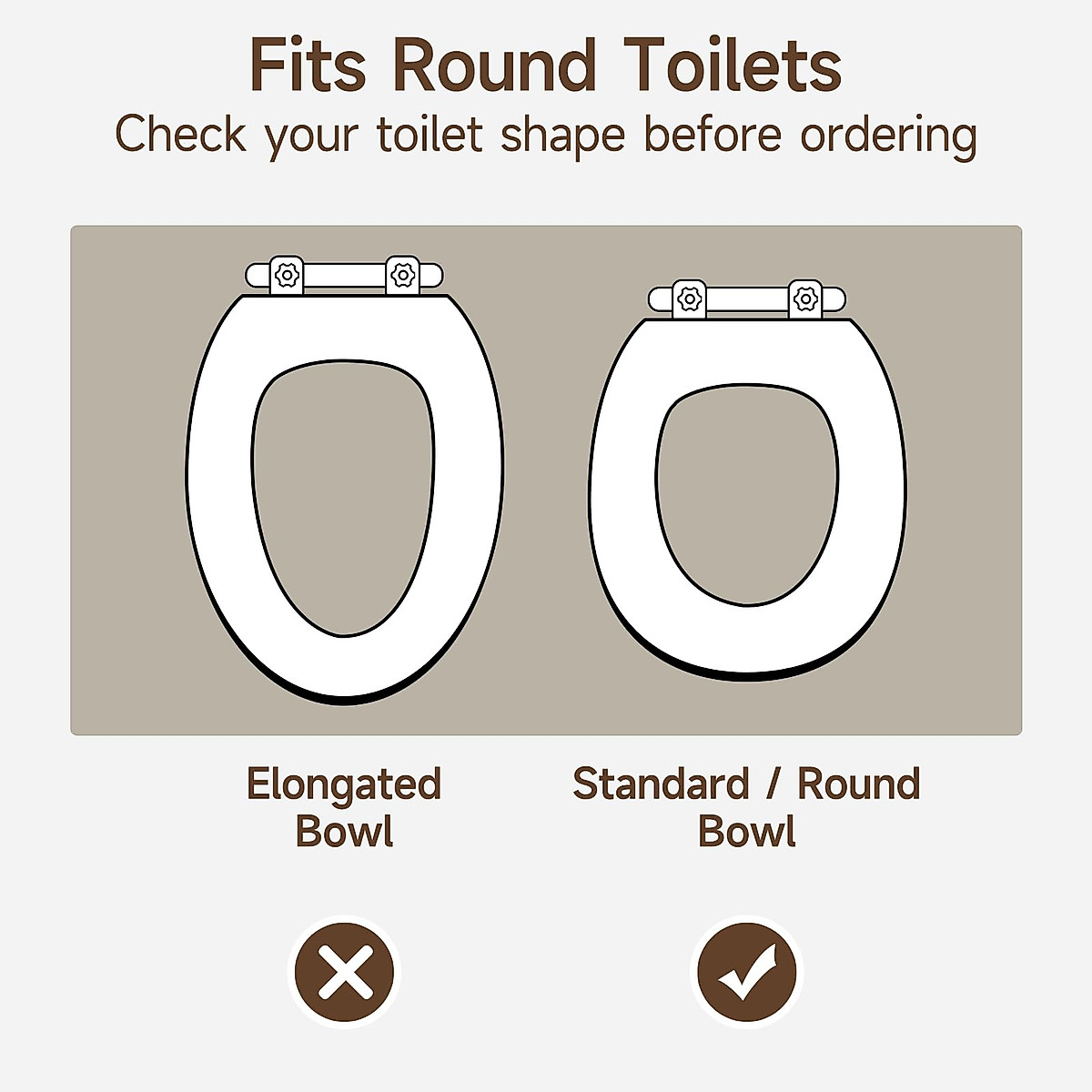 WAYES Round Toilet Seat Riser, Add 3 1/2" Height, Hinge Design & Anti-Slip Pads, 300LBS Capacity, Perfect for Seniors & Adults with Limited Mobility