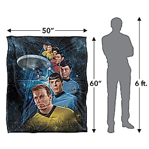 Star Trek Among The Stars Officially Licensed Silky Touch Super Soft Throw Blanket 50" x 60"