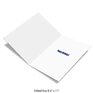 NobleWorks - 1 Large Birthday Greeting Card (8.5 x 11 Inch) - Fun Bday Celebration, Stationery Notecard - Big Happy Birthday Brother J5936BRG