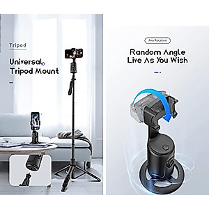 RIEIEK auto recognizes and Tracks Mobile Phone tripods, intelligently rotates 360-degree Shooting Phone Stand, and Does not Require APP to Start Gestures with one-Click Facial Tracking Gimbal