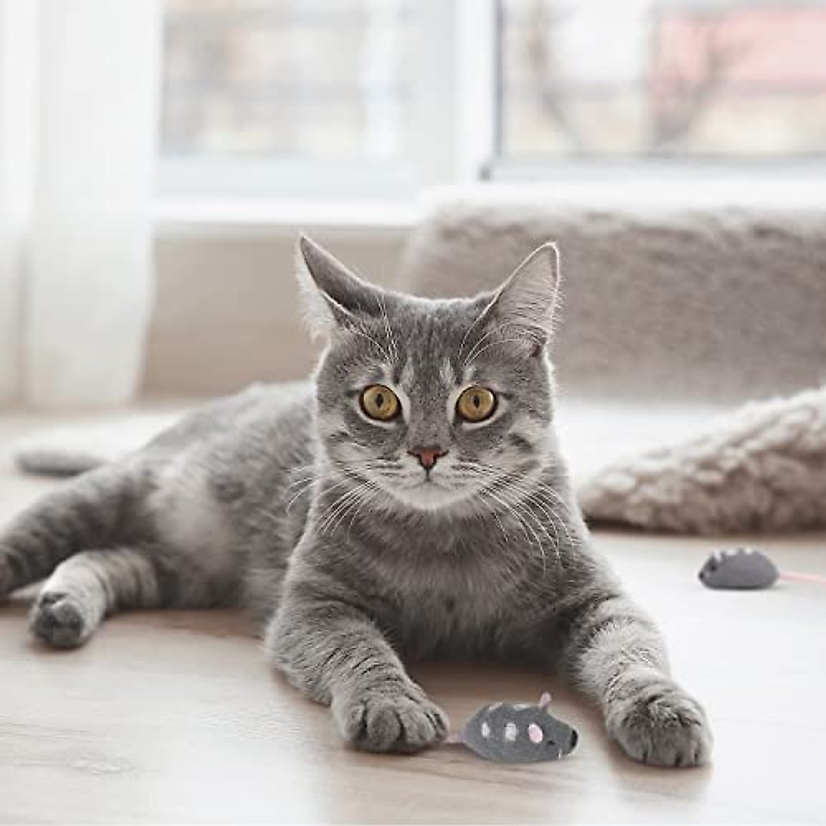 Feltcave Wool Cat Mouse Toys – Handmade Felt Mouse Cat Toy Without Catnip, Cat Toys for Indoor Cats, Cat Mice Toys 4-Pack