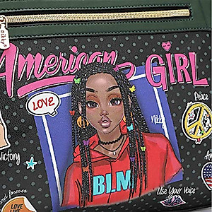 DESTINY BY NICOLE LEE Shoulder Hobo Bag Eco Leather Fashion Print Top Handle Zipper Pocket Handbag for Women Girls NK12115 AMG