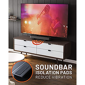 ECHOGEAR Universal Large TV Stand - Height Adjustable Base for TVs Up to 77" - Wobble-Free Replacement Stand Works w/ Any TV Including Vizio, TCL, Samsung & More - Flat Design Compatible w/ Soundbars