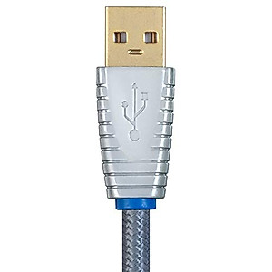 Monolith USB Digital Audio Cable - USB A to USB B - 2 Meter, 22AWG, Oxygen-Free Copper, Gold-Plated Connectors