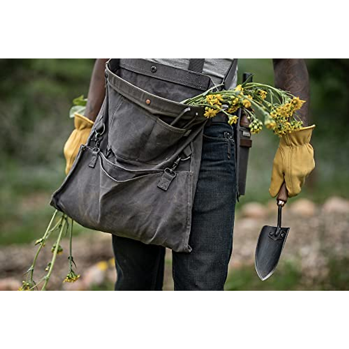 Barebones | Harvesting & Gathering Bag - Convertible Straps, Weather- & Water-Resistant Waxed Canvas