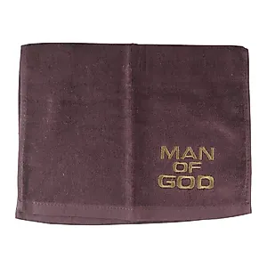PASTOR TOWEL MAN OF GOD BURGUNDY W/GOLD