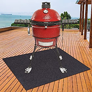Uterstyle BBQ Gas Grill Splatter Mat, Extra Large Fireproof Heat Resistant Gas or Electric Grill Splatter Mat Pad Floor Protective Rug for Backyard Outdoor Deck Patio 48x30inch (1)