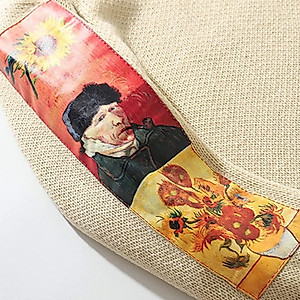 Aelfric Eden Oversized Sweater Graphic Van Gogh Printed Unisex 90s Vintage Women Knit Sweaters Men Casual 2024 Pullover Beige