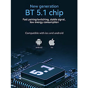 KENKUO Wireless Gaming Earbuds, Active Noise Cancelling Bluetooth Headphones, 60ms Ultra Low-Latency for Gaming, ENC Call Noise Cancelling Bluetooth 5.1 with Deep Bass, IPX6 Waterproof, Black