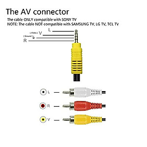 AILTECK Replacement for Sony TV Video AV Component Adapter Cable, 3 RCA to 3.5mm AV Input Adapter