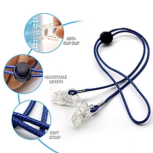 Impressive Smile 5 Pieces Adjustable Flexible Bib Holder Clips for Napkin, 5 Colors