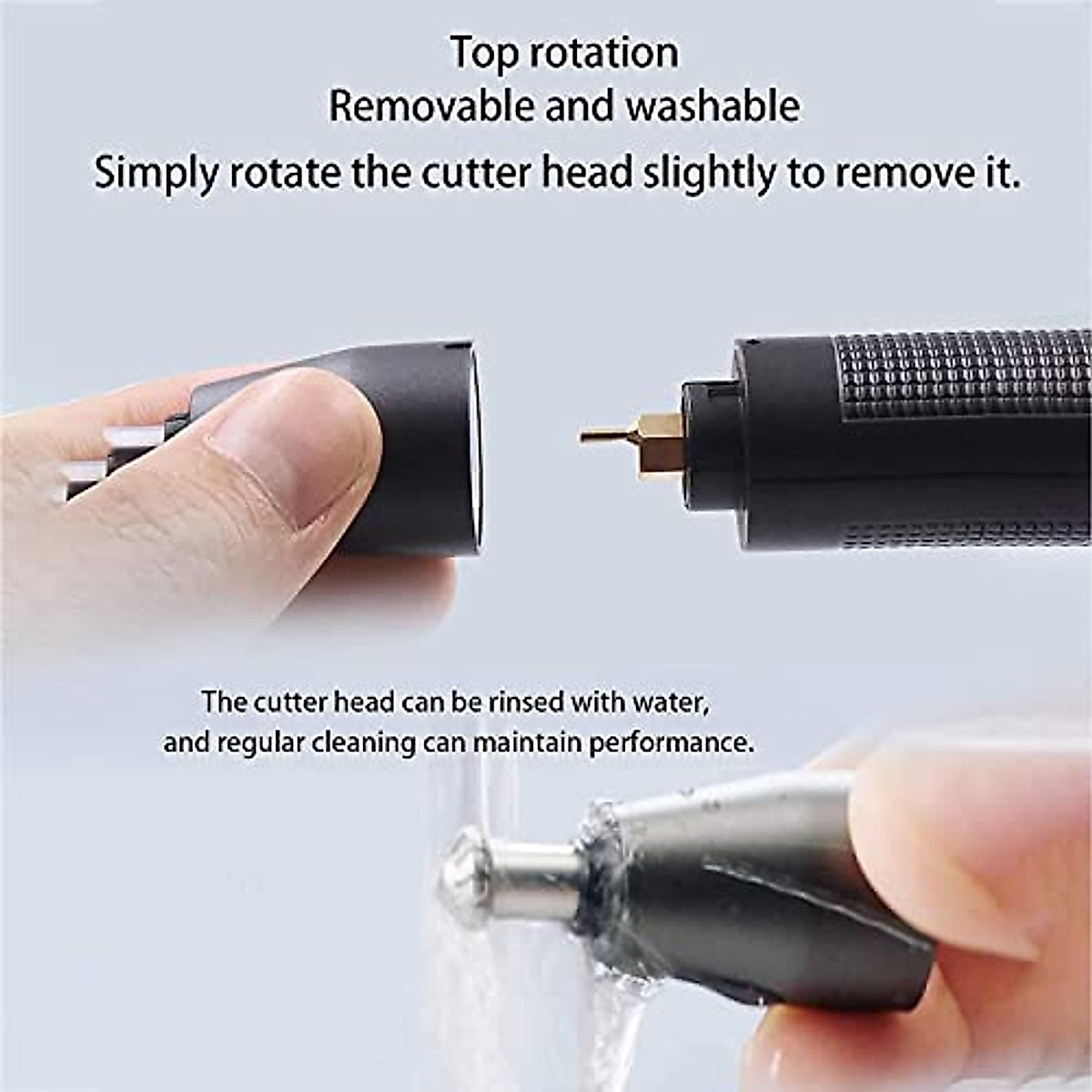 OZELS Ear and Nose Hair Trimmer for Men, Cordless Lithium-Powered Trimmer with -Bevel Blade