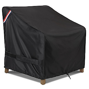 KylinLucky Patio Chair Covers Outdoor Furniture Covers Waterproof Fits up to 32W X 37D x 36H inches Black 1 Pack