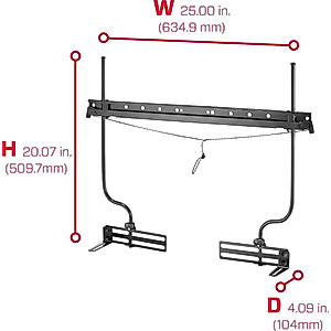 Rocketfish Universal Soundbar Mounting System - Black Soundbar Holder Compatible with 70" to 90" TVs - Adjustable Soundbar Bracket Mounting System - Durable Speaker Holder for Wall