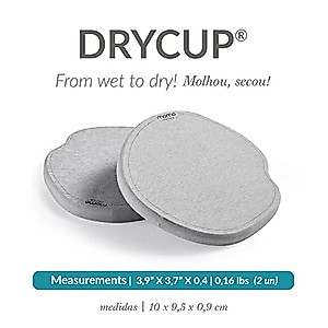 Momo Lifestyle Coasters for Drinks Drycup Stone Coaster Ultra Absorbent Made of diatomaceous Earth Ideal for Wooden and Coffee Table Non Scratch Condensation Drink Coasters (2 Pack)