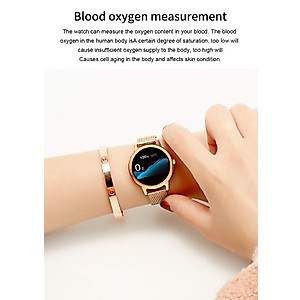 Smart Watch for Women, Fitness Activity Tracker Watch with Heart Rate, Sleep Monitor, Blood Pressure Monitor, Menstrual Period, Full Touch Screen Women Thin Stainless Steel Mesh Bracelet Strap