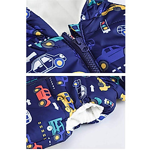 DCUTERQ Boys Girls Autumn Winter Warm Kids Vests Cartoon Zipper Outerwear Sleeveless Hooded Jackets Gilets 2T