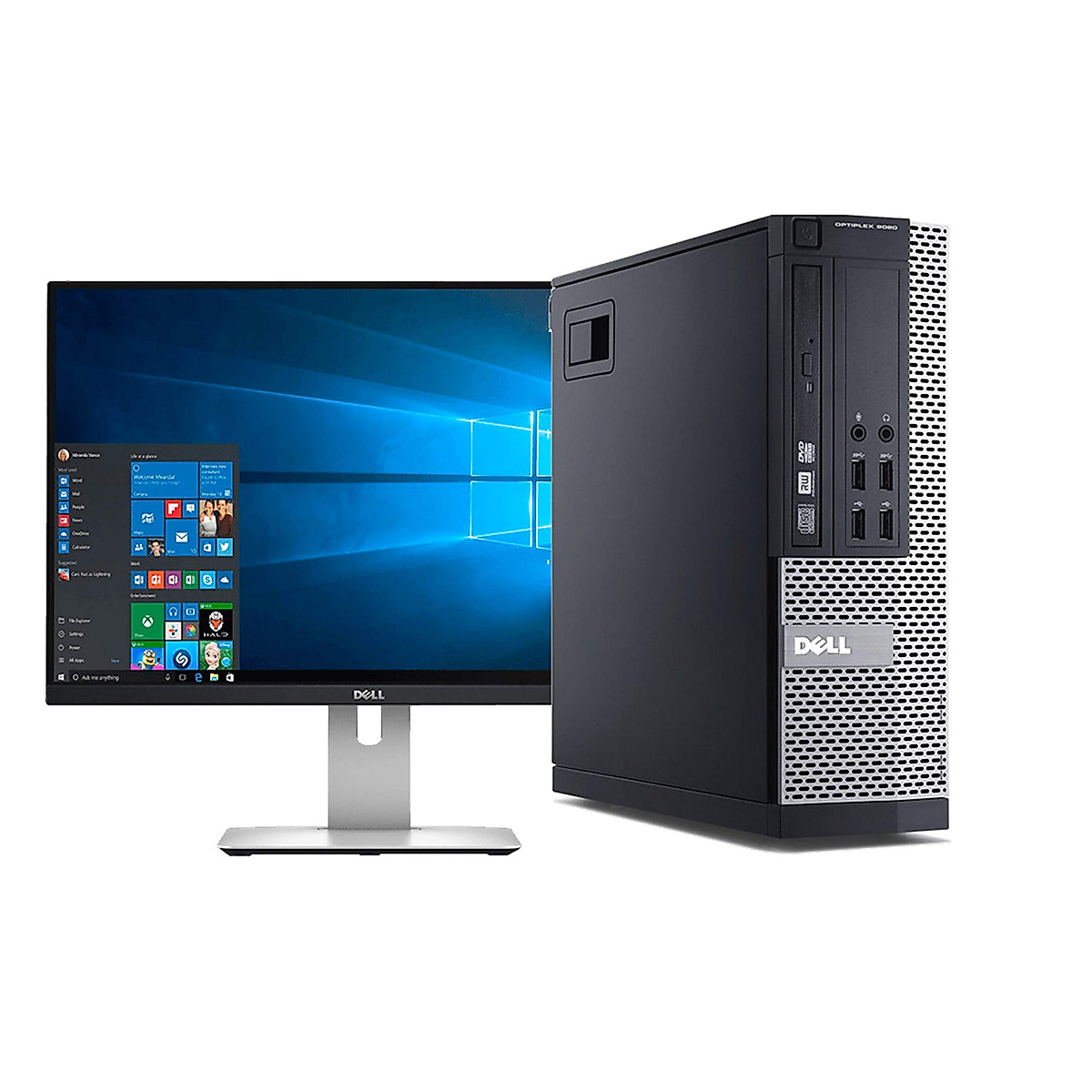 Dell Optiplex 9020 Small Form Factor Desktop PC, Intel Core i7-4770, 16GB Ram, 2TB SATA Drive 512GB SSD WiFi, DVD-RW, 24 LCD, Windows 10 Pro (Renewed)
