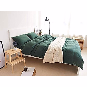 Jersey Knit Cotton Duvet Cover Set Bedding Set Soft Knit Comforter Cover Queen Size 3 Pieces Bedding Set 1 Duvet Cover 2 Pillowcases Queen Duvet Cover Set