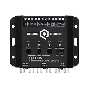 SoundQubed Active 5-Channel Car Audio Line Out Convertor - High to Low Head Unit Signal Convertor