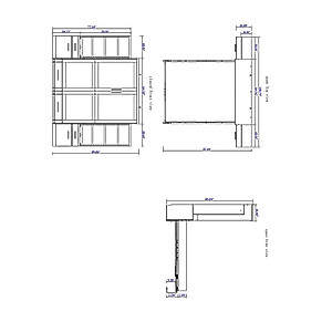RoomAndLoft Queen Size White Murphy Wall Bed in Solid Wood, with Storage and Shelves, No Box Spring Needed, Easy Assembly, Up to weight capacity
