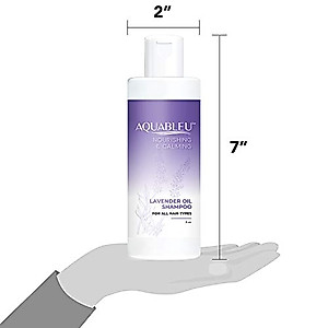 Aquableu Natural Lavender Shampoo & Conditioner Set - Gentle Ultra Calming Multitasking Cleanser - Nourishing & Restorative - Jojoba Oil - Sulfate & Paraben Free - For color treated hair (8 oz)