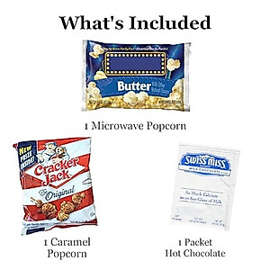 Christmas Movie Night Gift Baskets - Festive Reusable Popcorn & Treats - Perfect Holiday Surprise For Family, Friends, Teens, Men, Kids, Date Night, Secret Santa (Santa's Reindeer)