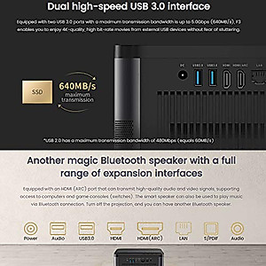 DANGBEI New F3 Home Cinema Projector | DLP 3D Native 1080P 1920x1080 | 4K Engine Pro | 2150 ANSI Lumens | MSD6A938 4GB 64GB | Hi-Fi Speaker | Android ATV OS Updated