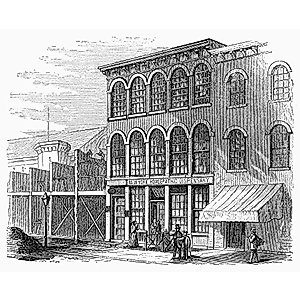 New York Dispensary 1868 Nnew York Homeopathic Dispensary West Thirty-Fourth Street New York Wood Engraving 1868 Poster Print by (24 x 36)