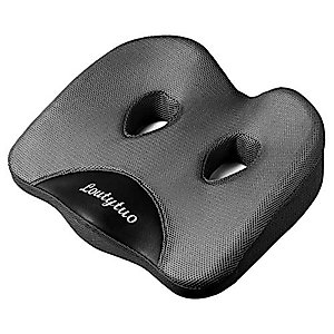 LOUTYTUO Seat Cushion Pillow,100% Memory Foam and Washable Cover,for Office Chair,Car Seat and Wheelchair,Tailbone & Sciatica & Back Pain Relief